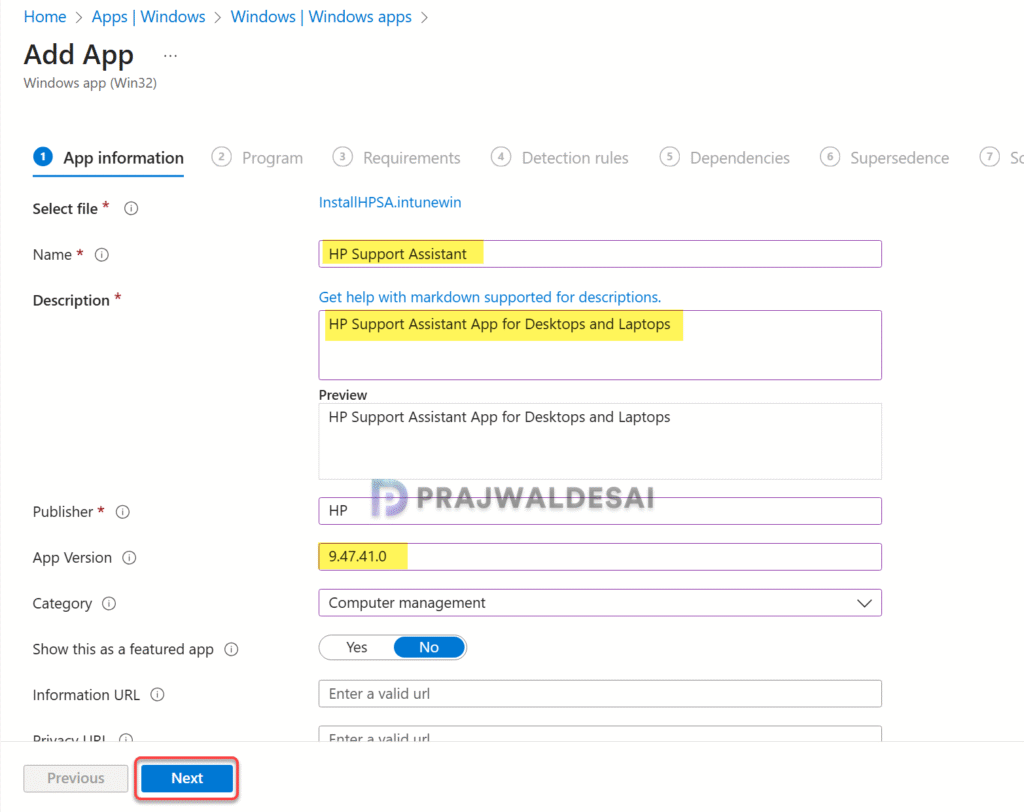 Deploy HP Support Assistant using Intune » Prajwal Desai