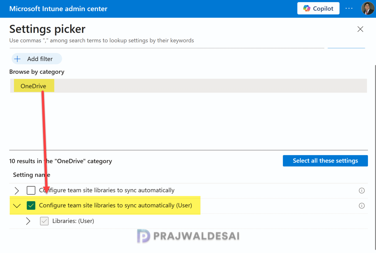 Automatically Sync SharePoint Site Libraries Using Intune » Prajwal Desai
