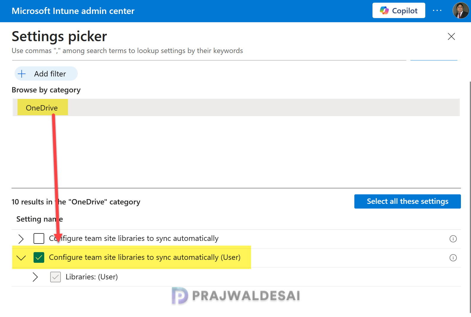 Automatically Sync SharePoint Site Libraries using Intune » Prajwal Desai