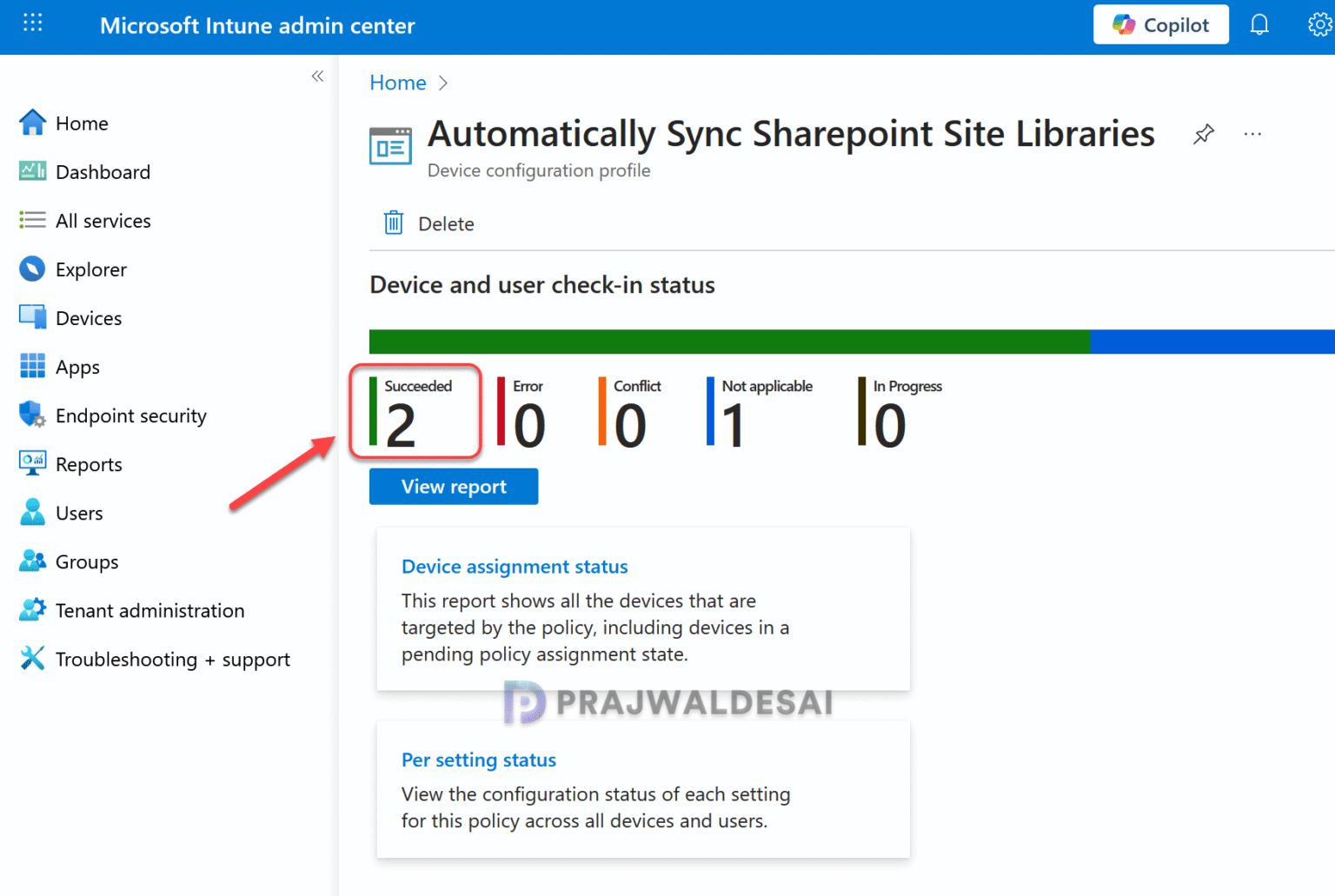Automatically Sync Sharepoint Site Libraries Using Intune Prajwal Desai
