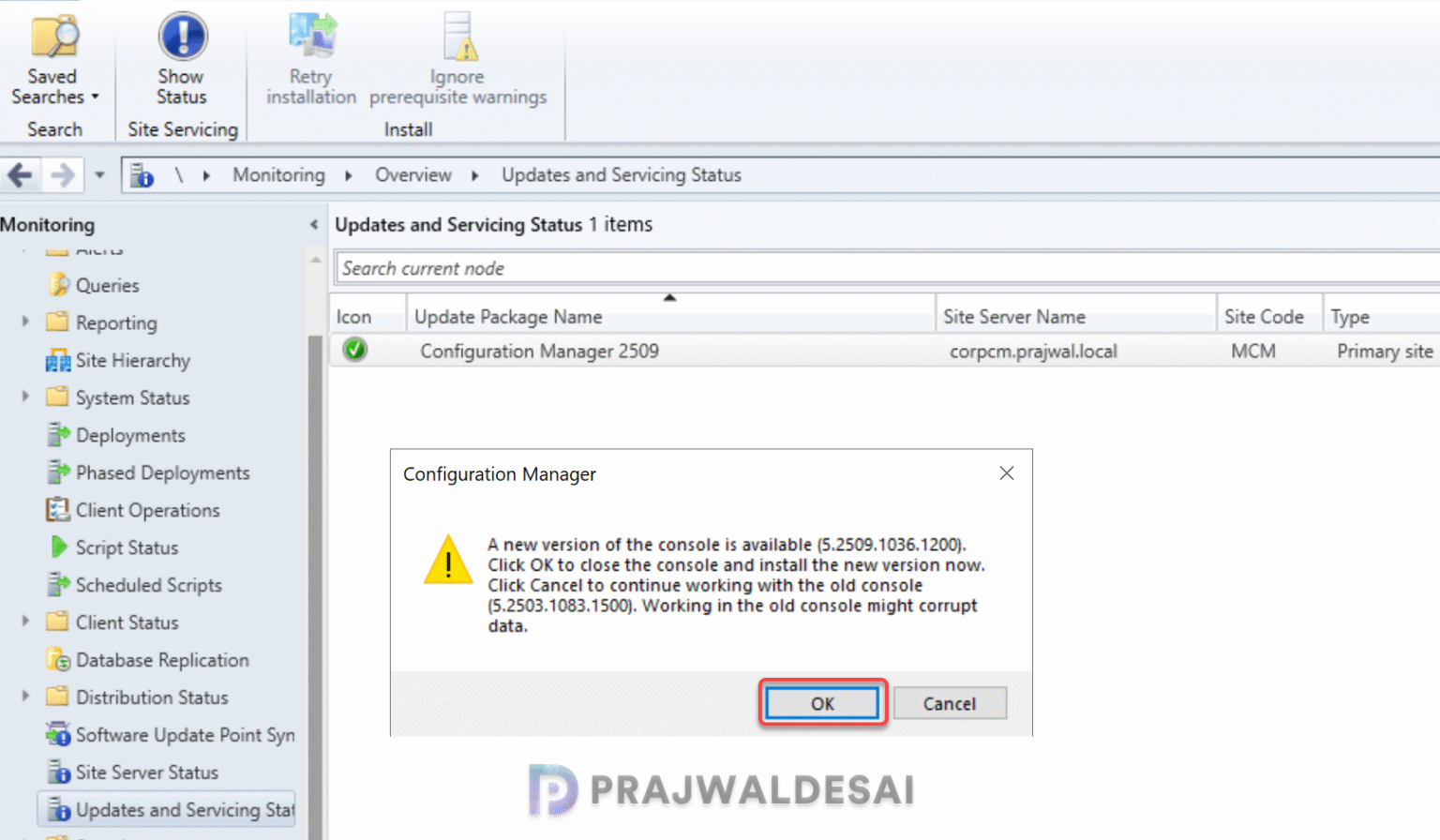 Step-by-Step SCCM 2509 Upgrade Guide » Prajwal Desai