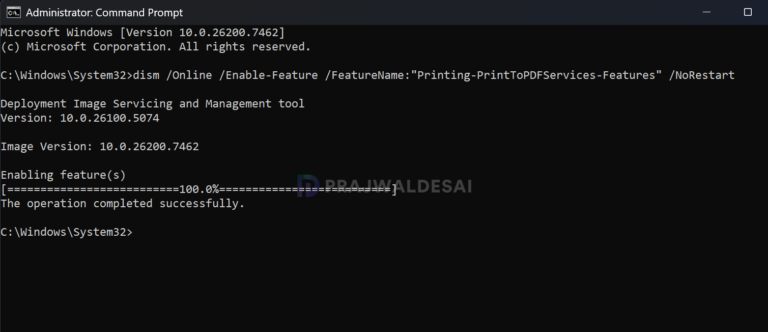 Microsoft Print to PDF Missing in Windows 11 [6 Solutions] » Prajwal Desai