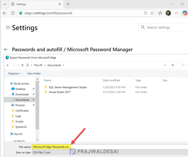 How to Import and Export Passwords in Microsoft Edge » Prajwal Desai