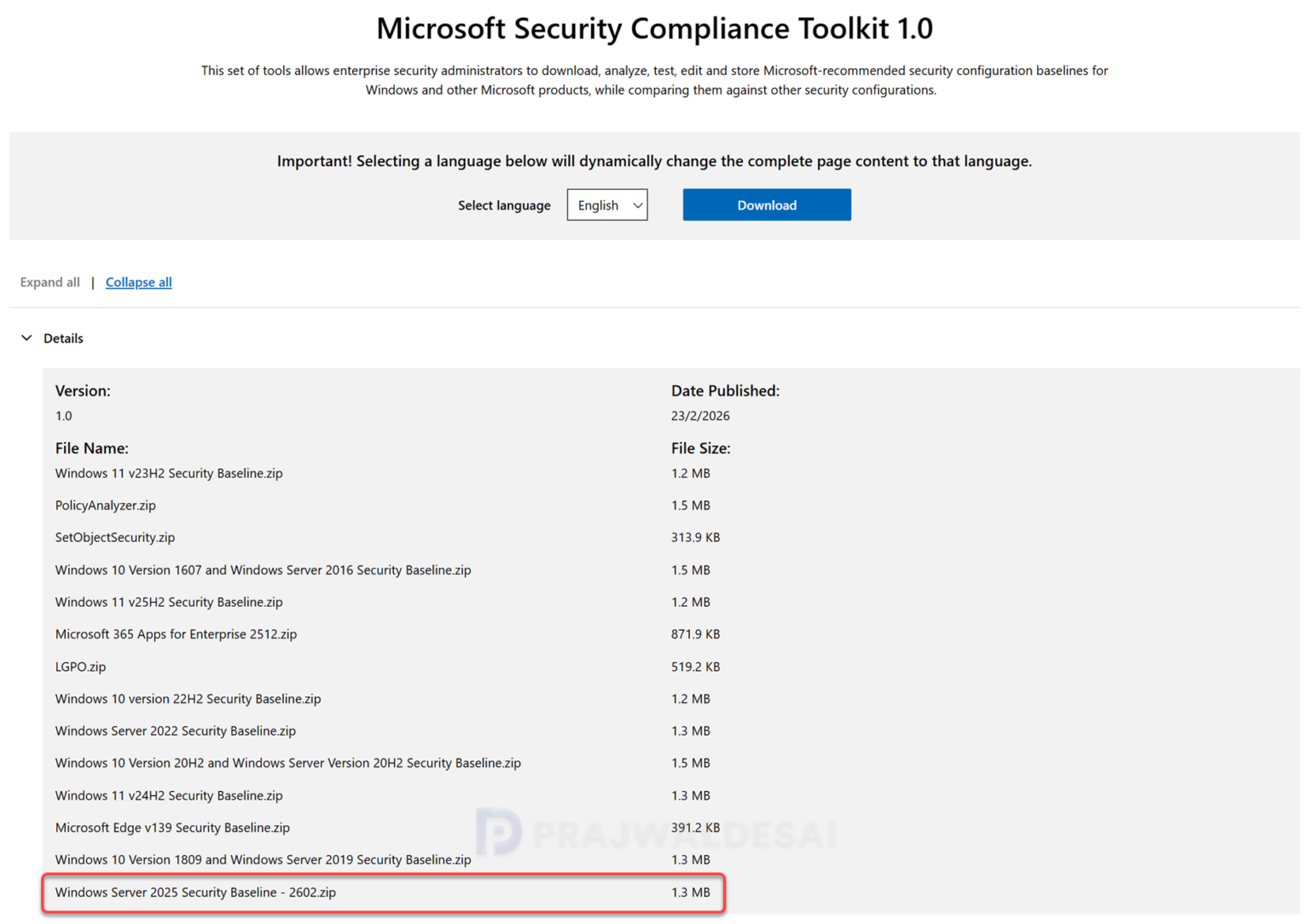 What's New in Security Baseline 2602 for Windows Server 2025